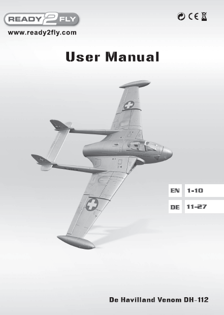 Official Freewing de Havilland DH-112 Venom V2 90mm EDF Jet - Hobby ...